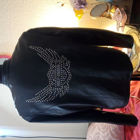 Harley-Davidson | Jackets & Coats | Bad Ass Studded Ladies Leather ...
